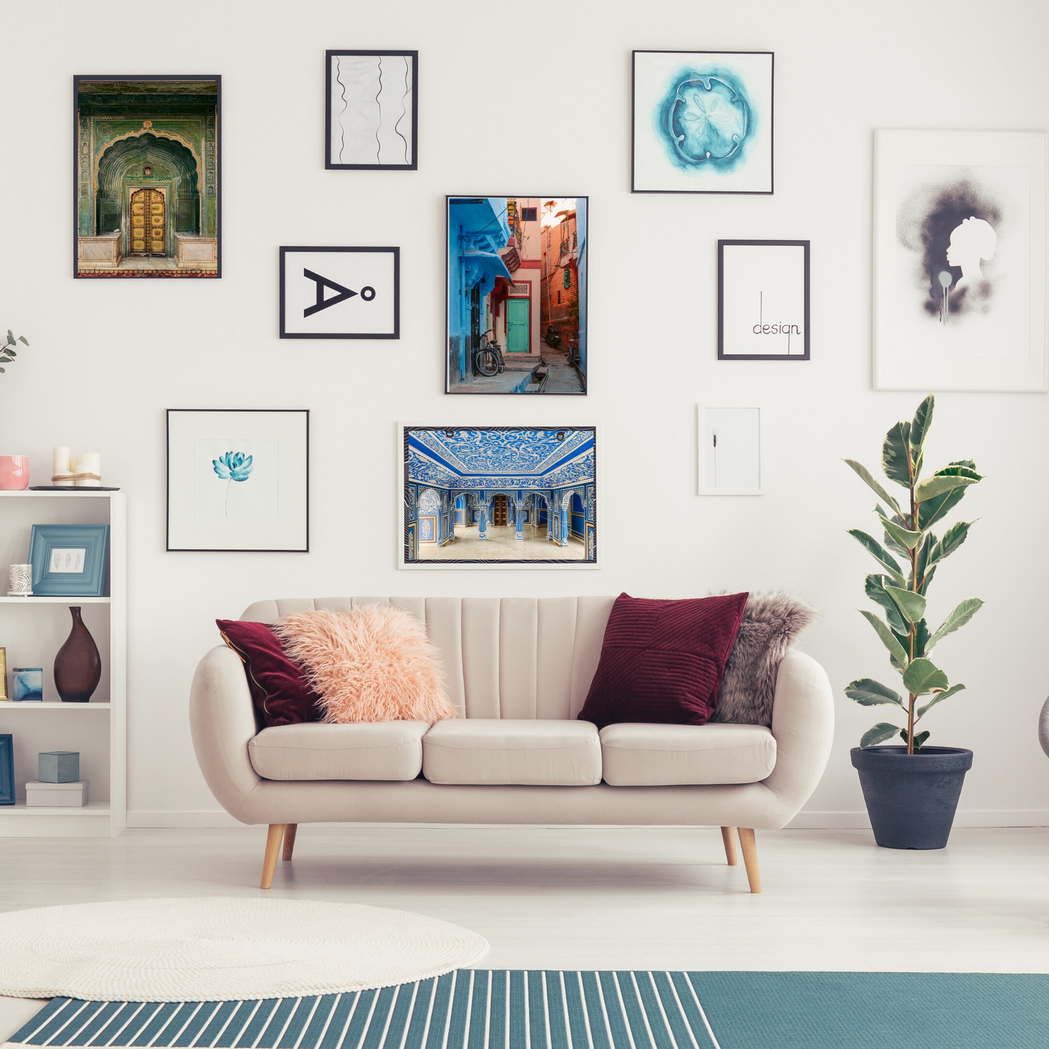 Blue Walls India Photo Print, Digital Printable Art, Printable Wall Art ...