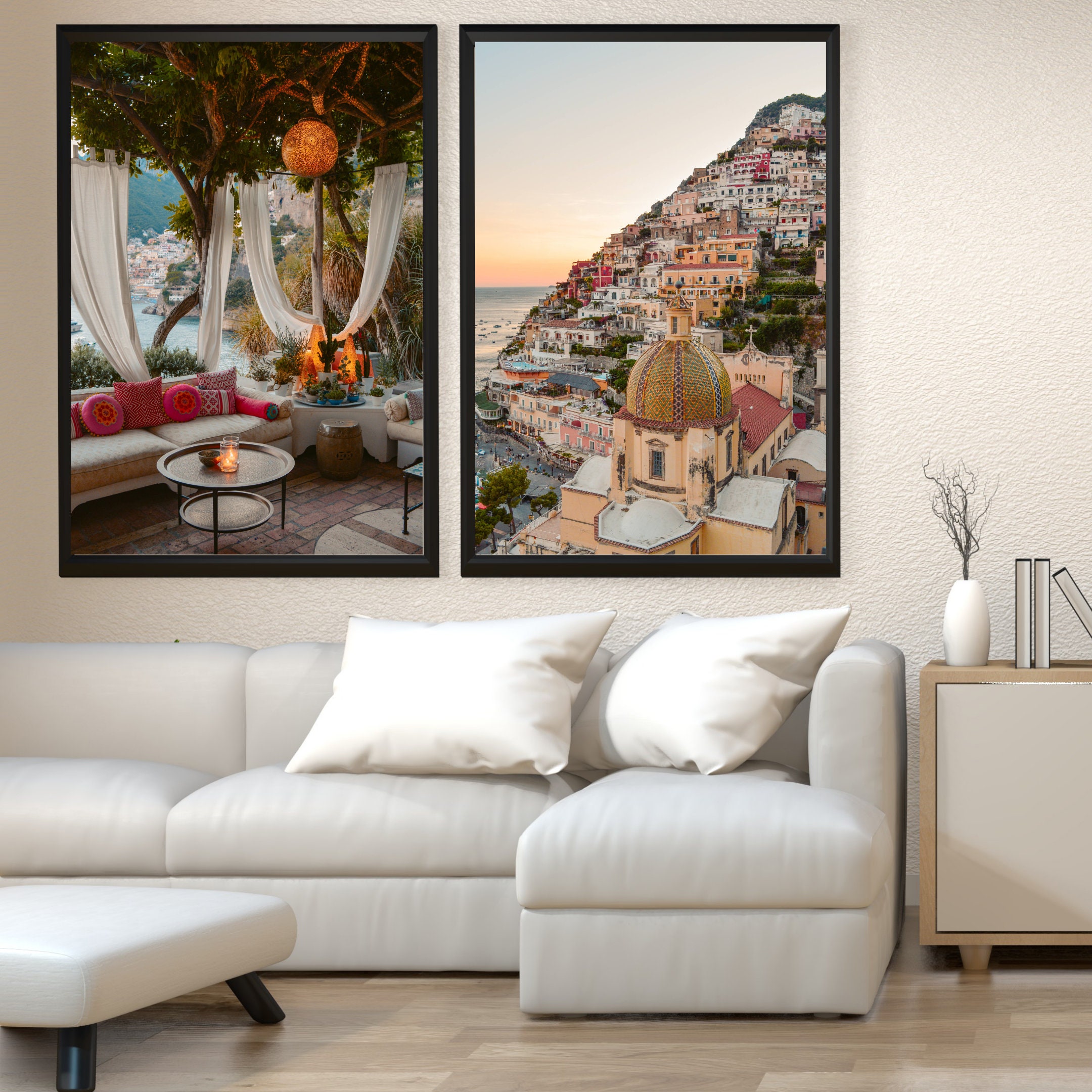 Positano Sunset Print, Amalfi Coast Terrace View (digital Download) - Etsy