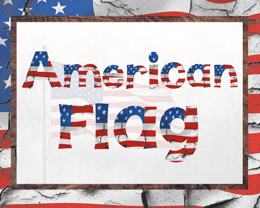AMERICAN FLAG Alphabet & Numbers Clipart Digital PNG - Etsy
