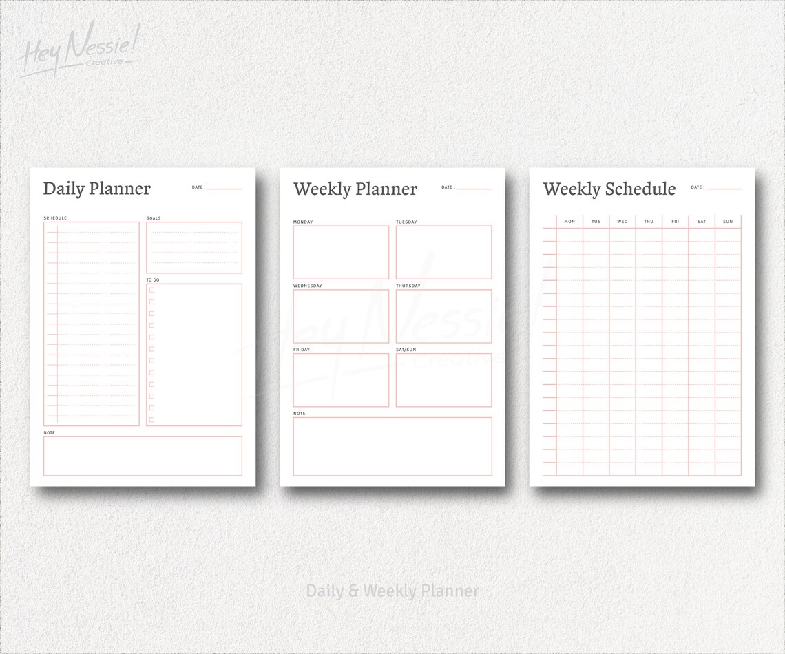 Printable Life Planner Bundle: Daily, Weekly, Monthly (PDF Printable ...