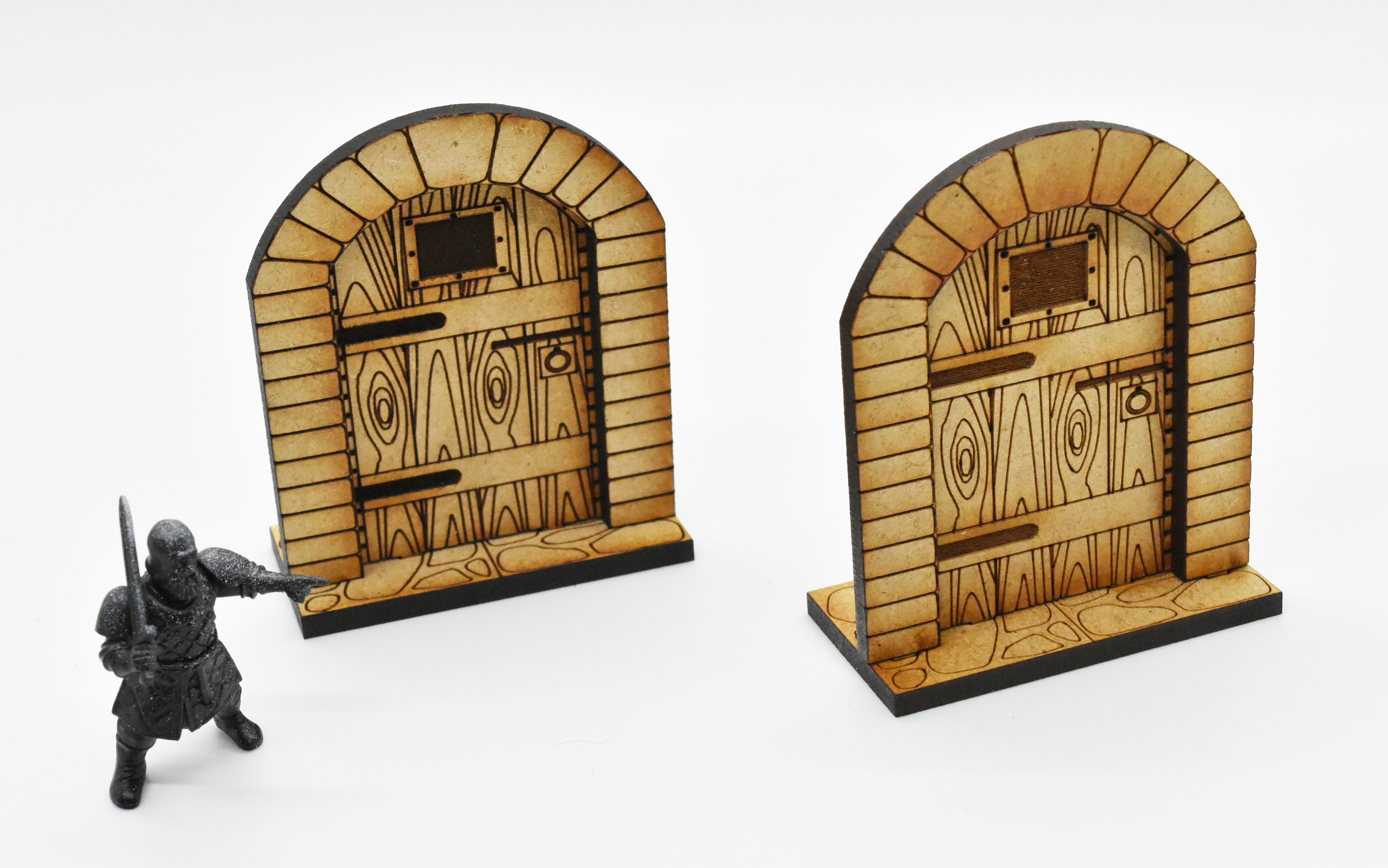 Laser cut 2 piece Dungeon Door set 28mm scale Wargaming | Etsy