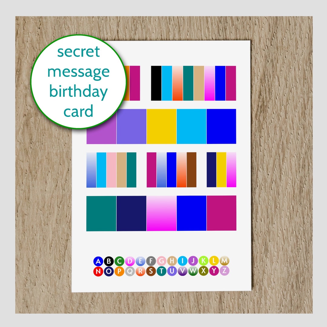 Personalised Secret Message Birthday Card / Hidden Message / Math ...