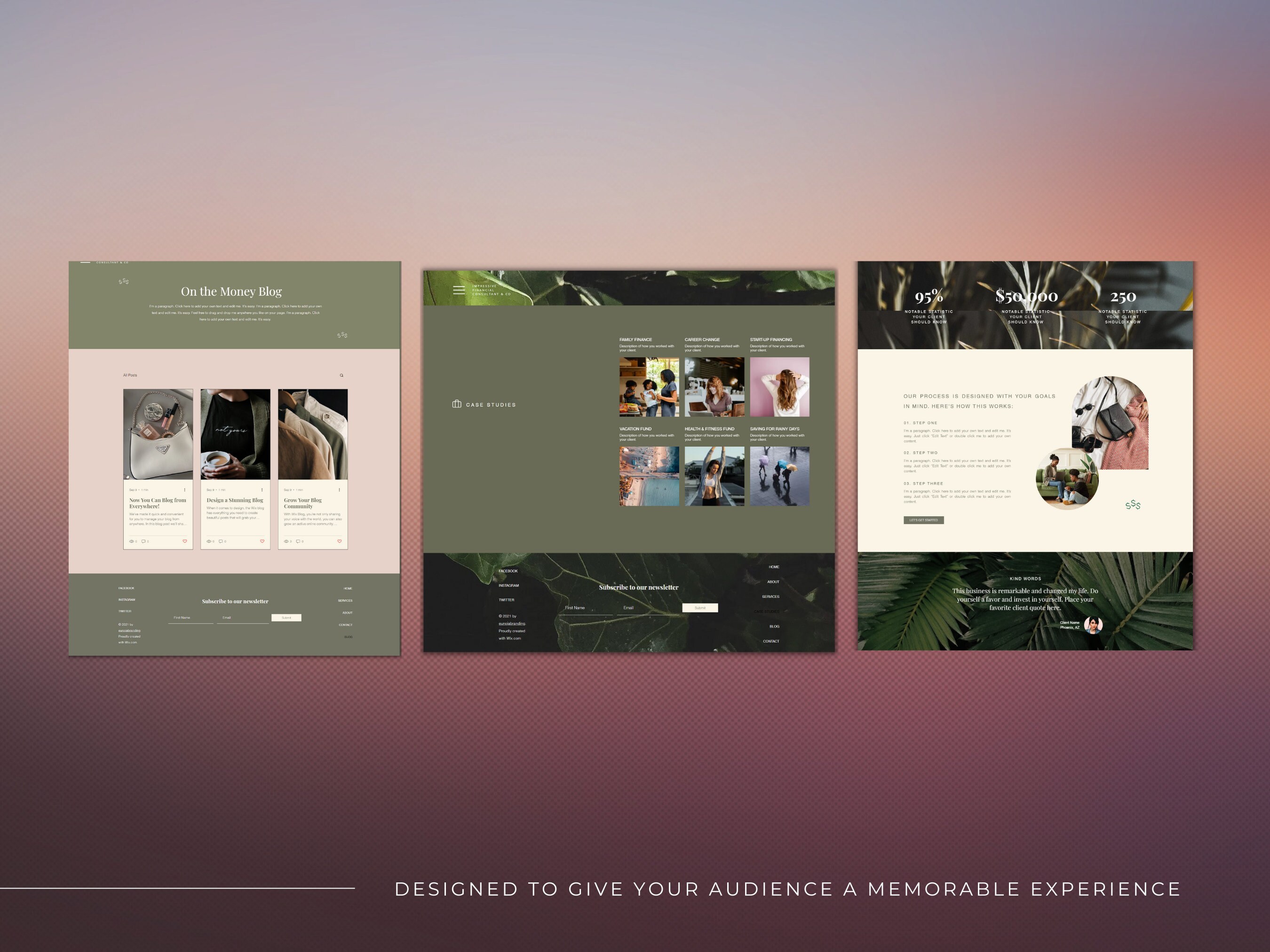 High-end Modern Wix Website Template, Web Design, Wix Website Template ...