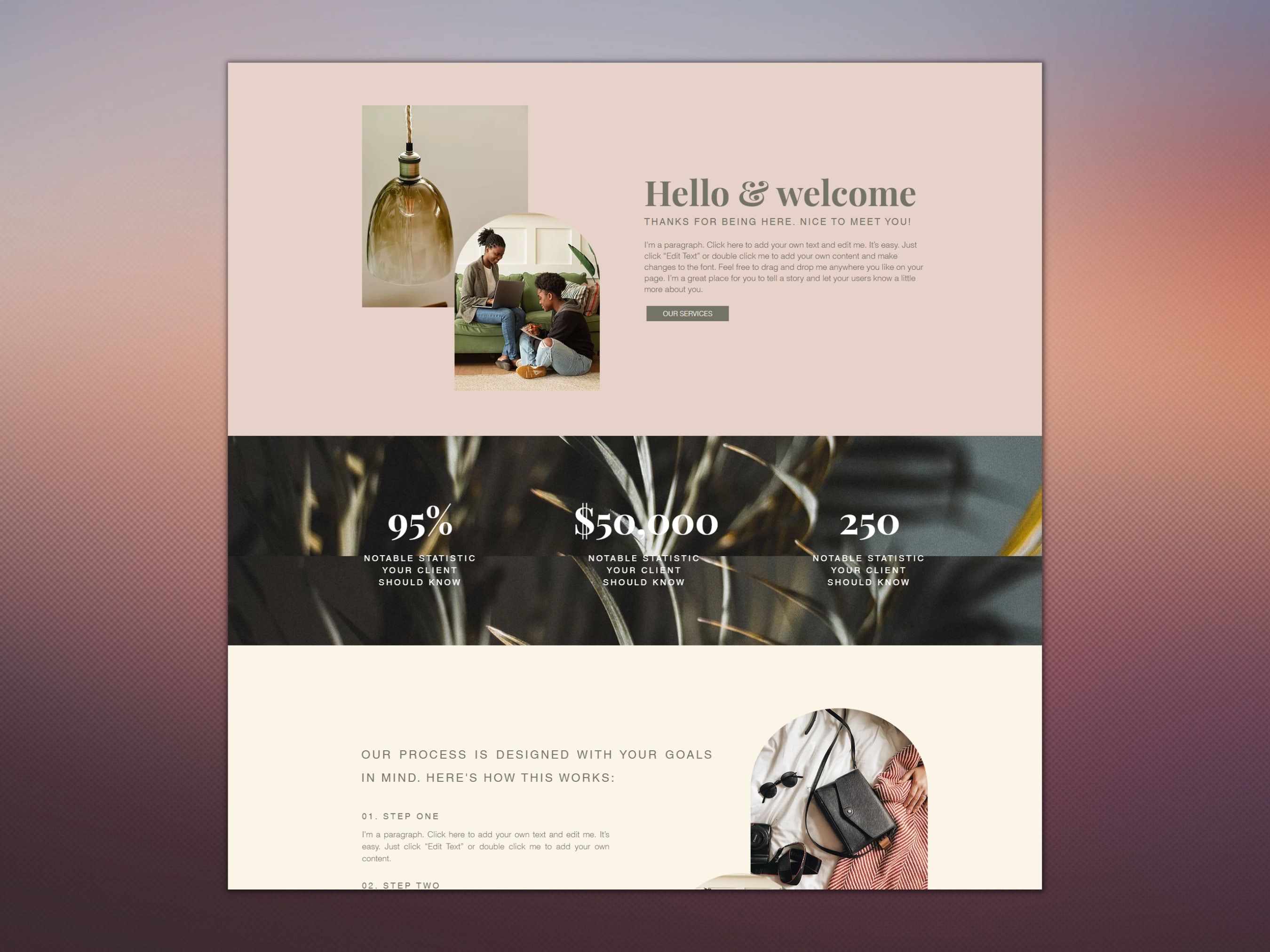 High-end Modern Wix Website Template, Web Design, Wix Website Template ...