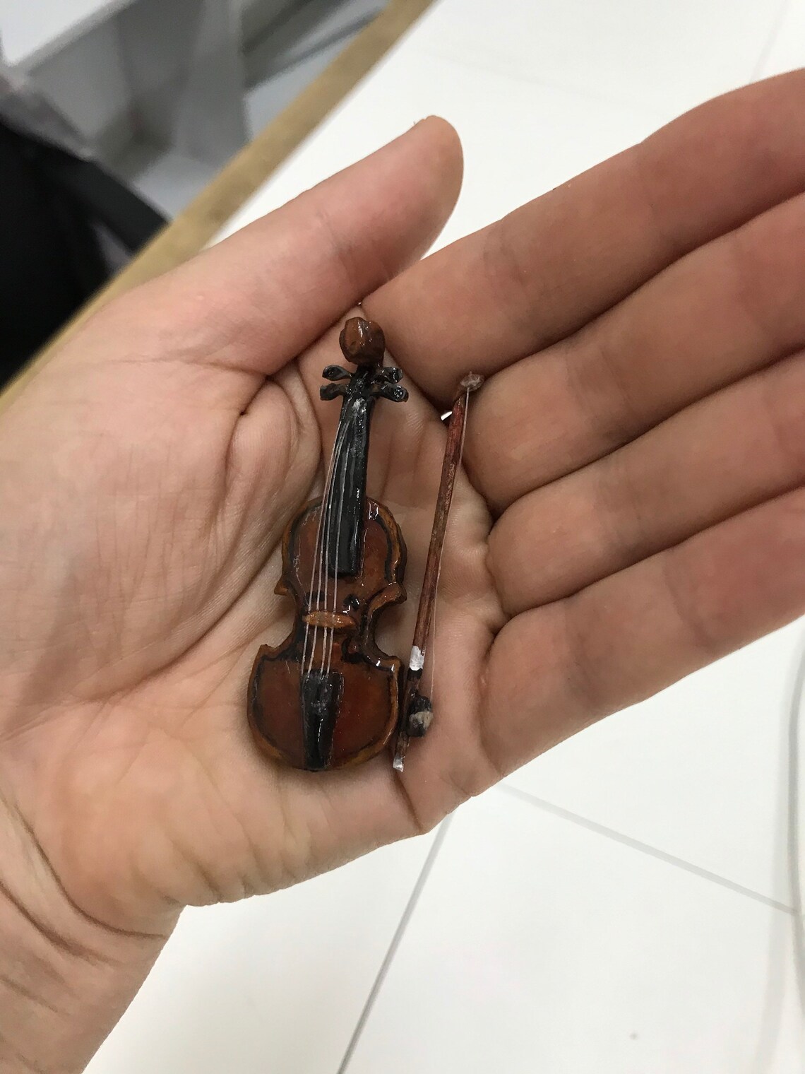 Mouse violinist with mini violin white rat needle felted eco | Etsy