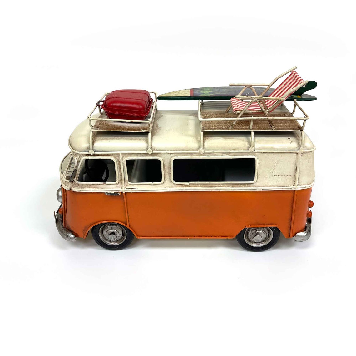 Vintage Orange Bus Metal Model - Etsy