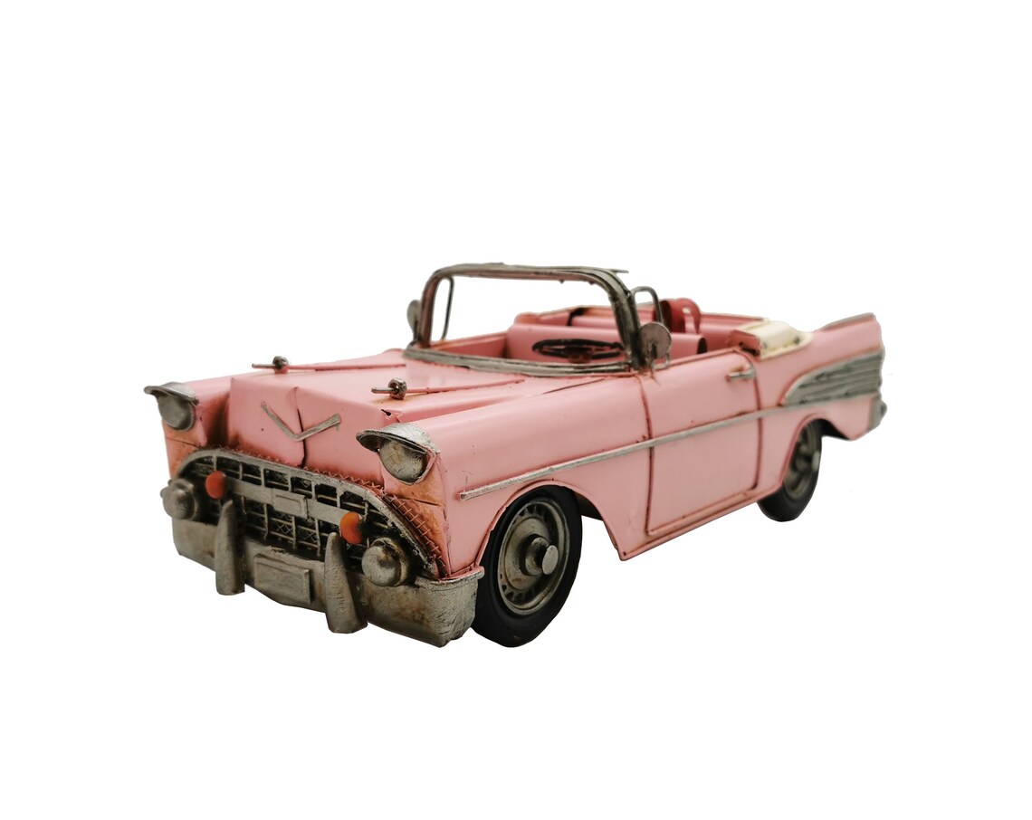 Pink Classic Convertible Car Metal Model - Etsy