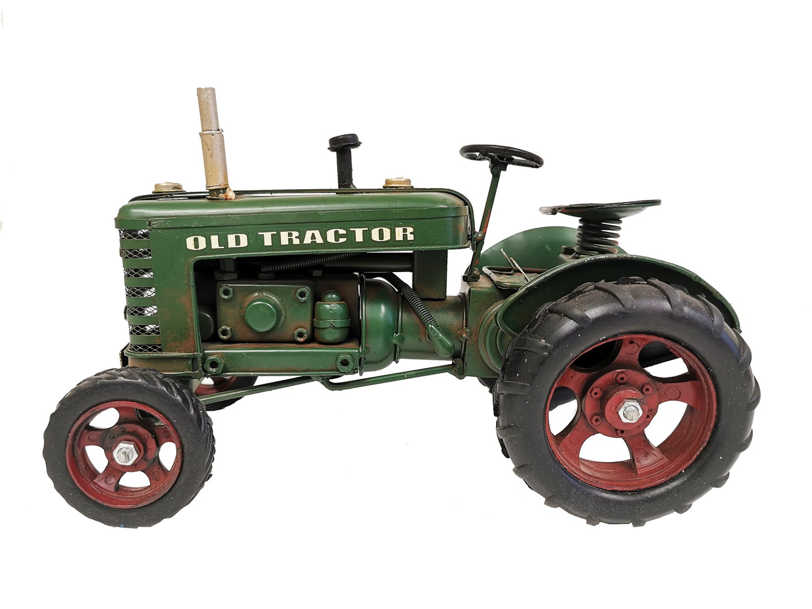 Green "old Tractor" Metal Model - Etsy
