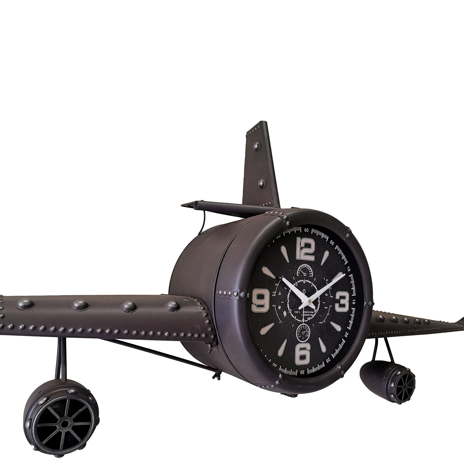 Antique Metal Airplane Wall Clock - Etsy
