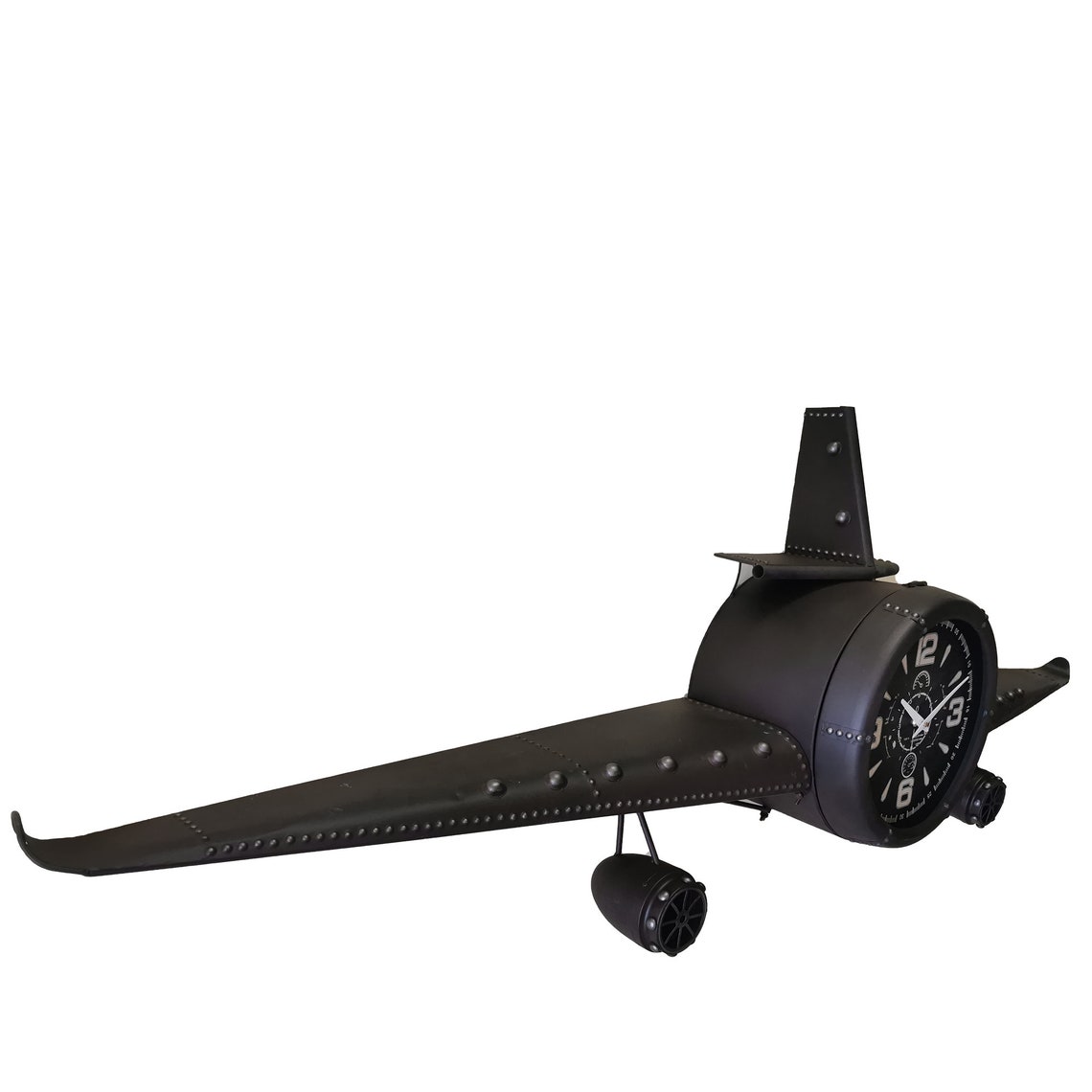 Antique Metal Airplane Wall Clock - Etsy