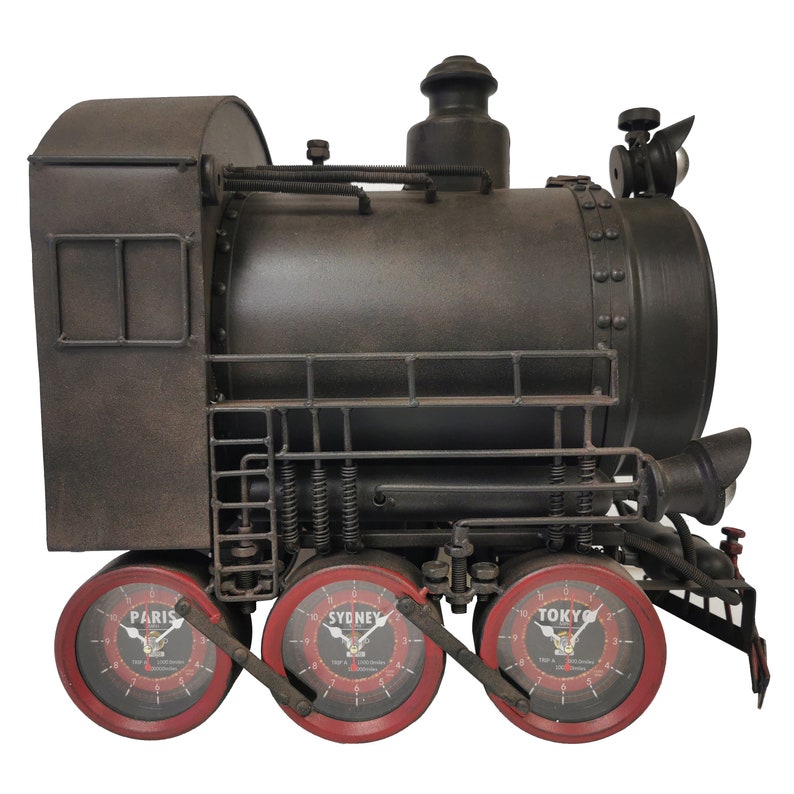 Steam Locomotive Wall Clock With 6 Time Zones - Etsy