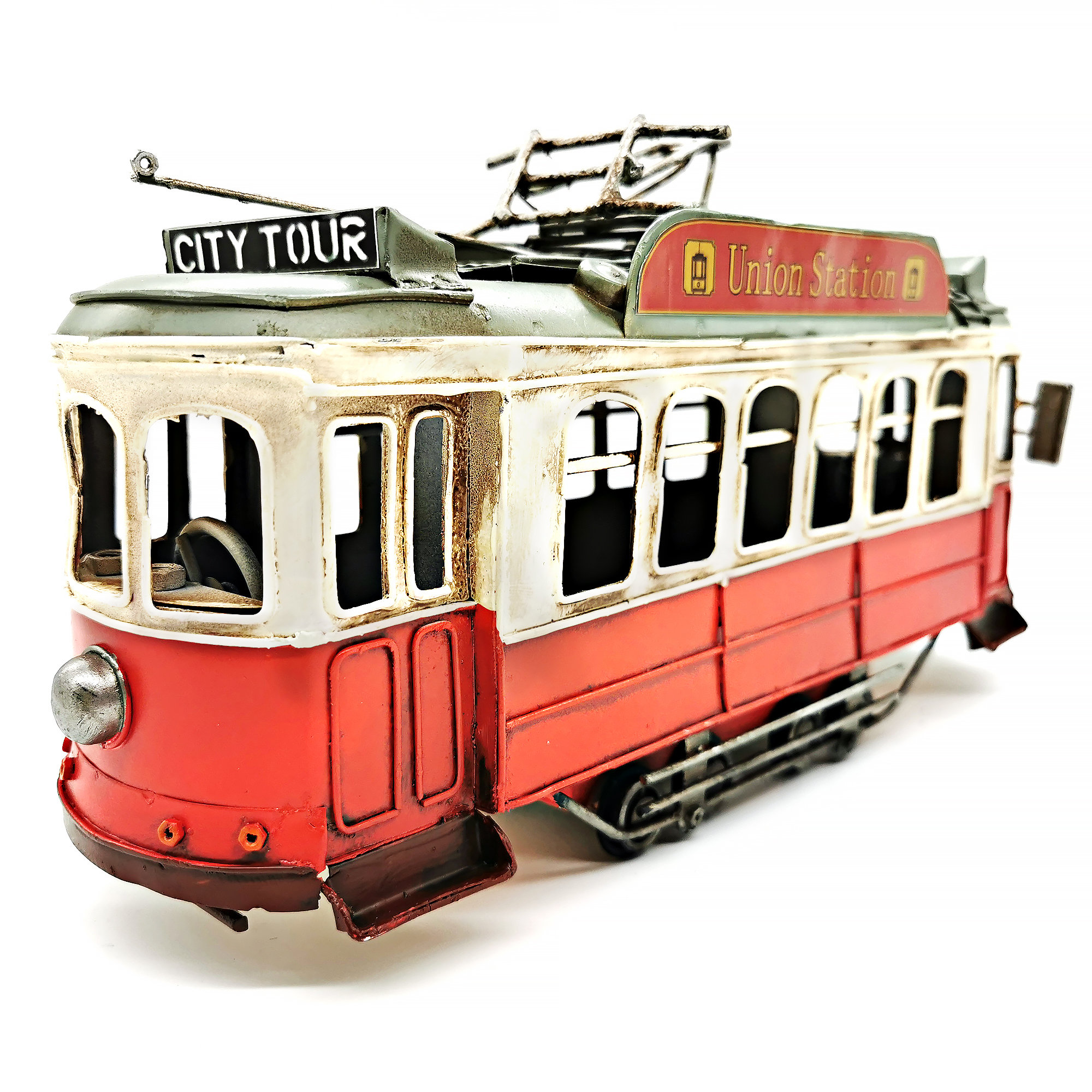Vintage Metal Tram Model - Etsy