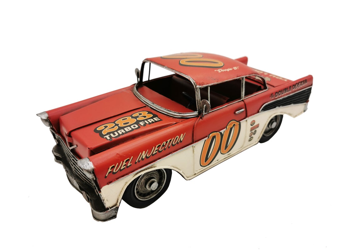 Red Classic Rally Car Metal Model - Etsy