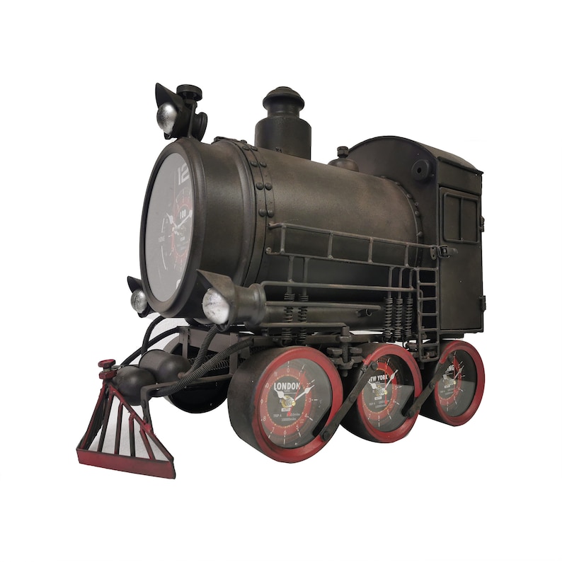 Steam Locomotive Wall Clock With 6 Time Zones - Etsy