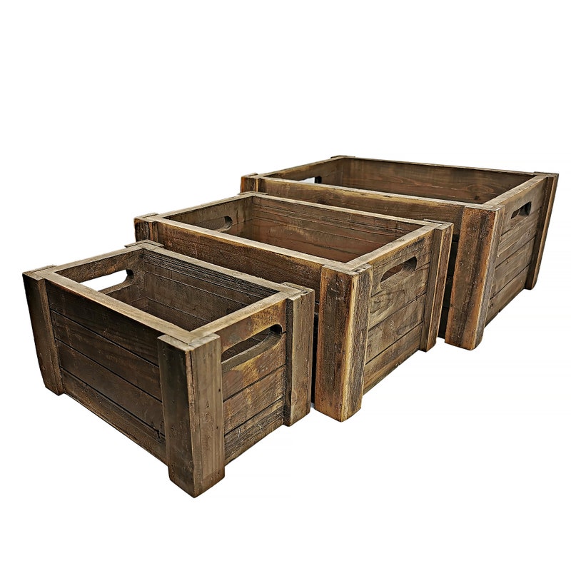 Wooden Crates - Etsy