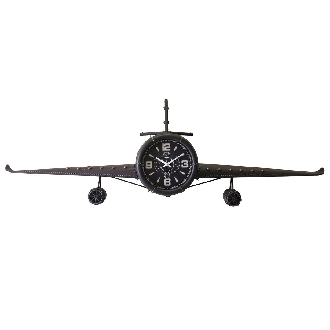 Antique Metal Airplane Wall Clock - Etsy
