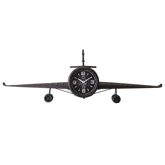 Antique Metal Airplane Wall Clock | Etsy