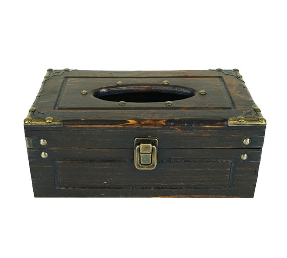 Solid Wood Tissue Box Cover | Etsy