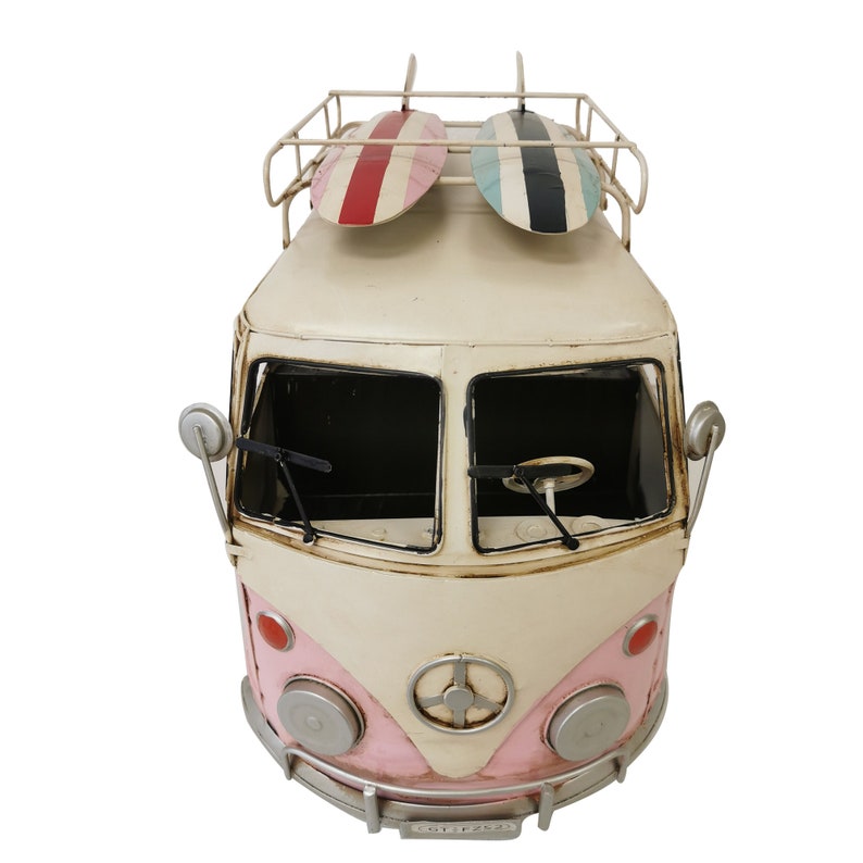 Vintage Pink Bus Metal Model - Etsy