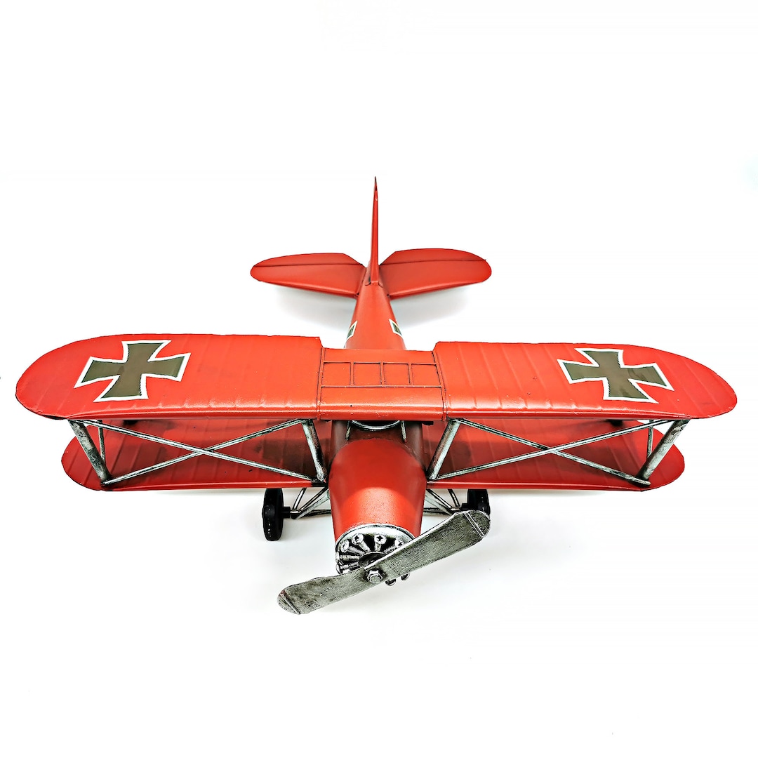 Red WWI Fighter Model Airplane - Etsy