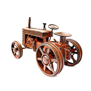 Vintage Rusty Tractor Metal Model - Etsy
