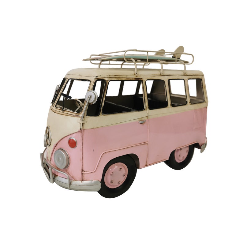 Vintage Pink Bus Metal Model - Etsy