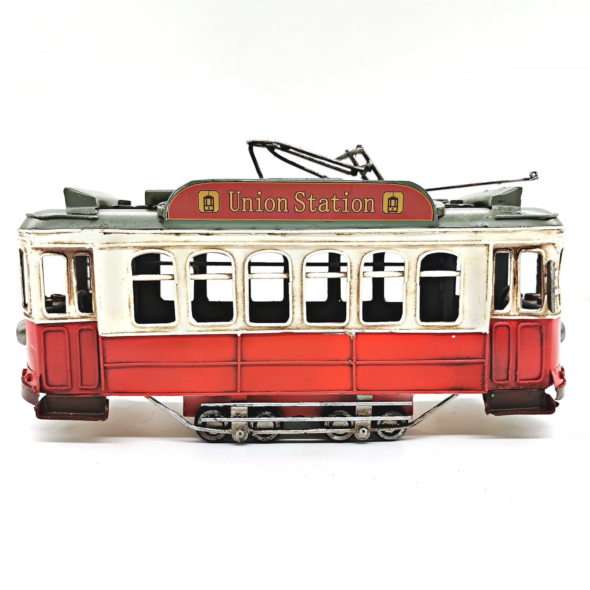 Vintage Metal Tram Model - Etsy