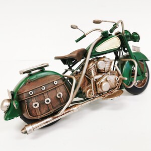 Green Motorcycle Metal Model - Etsy