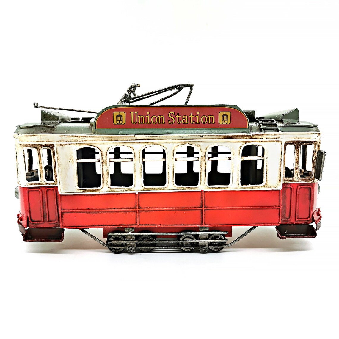 Vintage Metal Tram Model - Etsy
