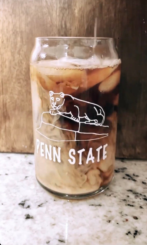 Penn State Glass Glass Can Beer Glass Custom Beer Can - Etsy