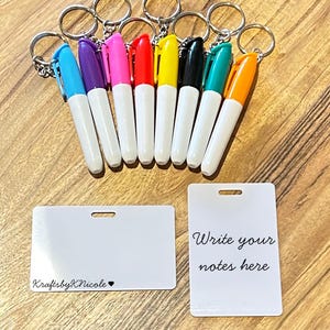 Erasable Notepad Accessory for Badge Reel | Dry Erase Marker | Reusable ...