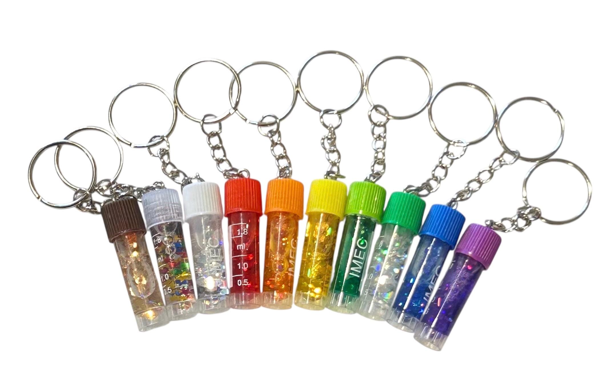 Mini Vacutainer Glitter Keychain | Phlebotomist Blood Draw Gift ...