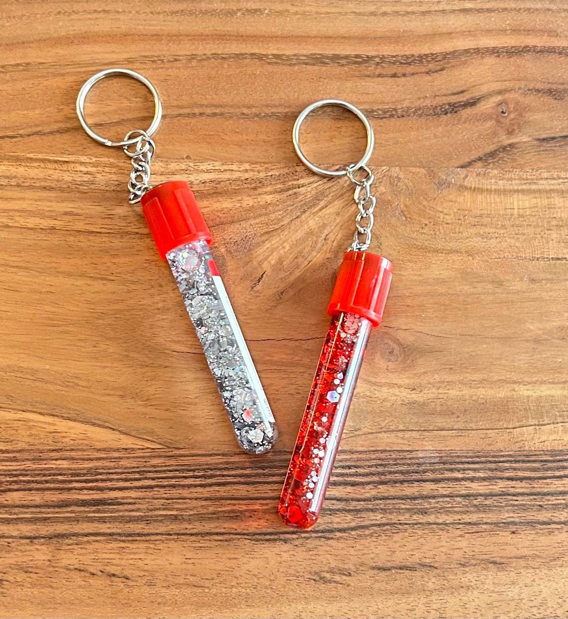 Blood Tube Glitter Keychains | Phlebotomist Blood Draw Gift | Sparkly ...