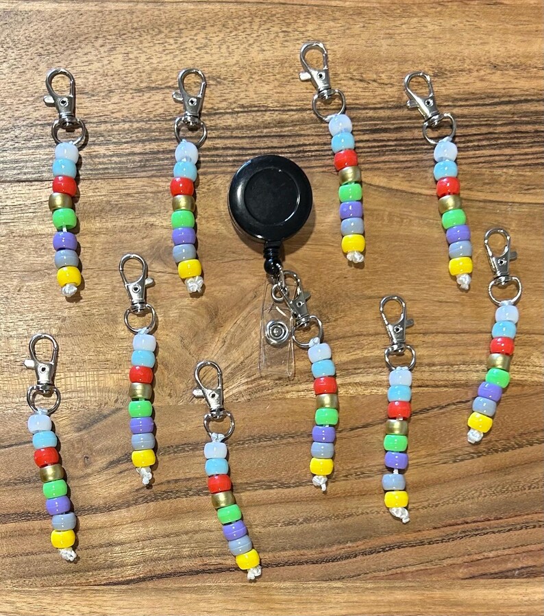 Order of Draw Pony Beaded Keychain | Phlebotomist Blood Draw Gift ...
