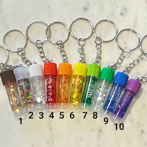 Mini Vacutainer Glitter Keychain | Phlebotomist Blood Draw Gift ...