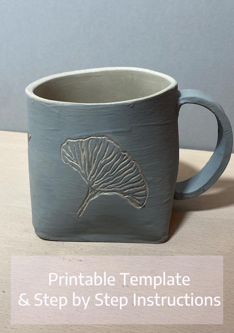 Printable Pottery Templates for Conical Mug With Round or Square Base ...