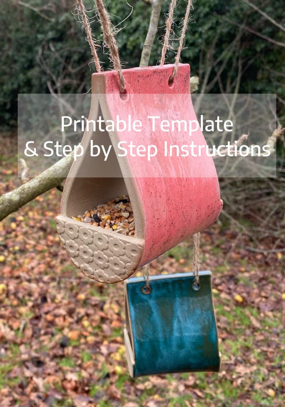 Printable Pottery Templates for Bird Feeder - Etsy