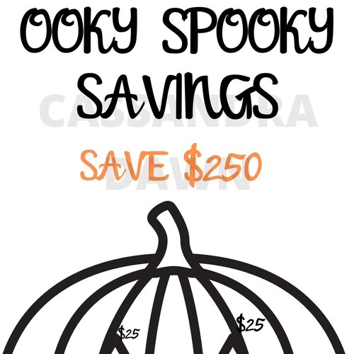 Ook Spooky Savings Challenge Ll INSTANT DOWNLOAD - Etsy