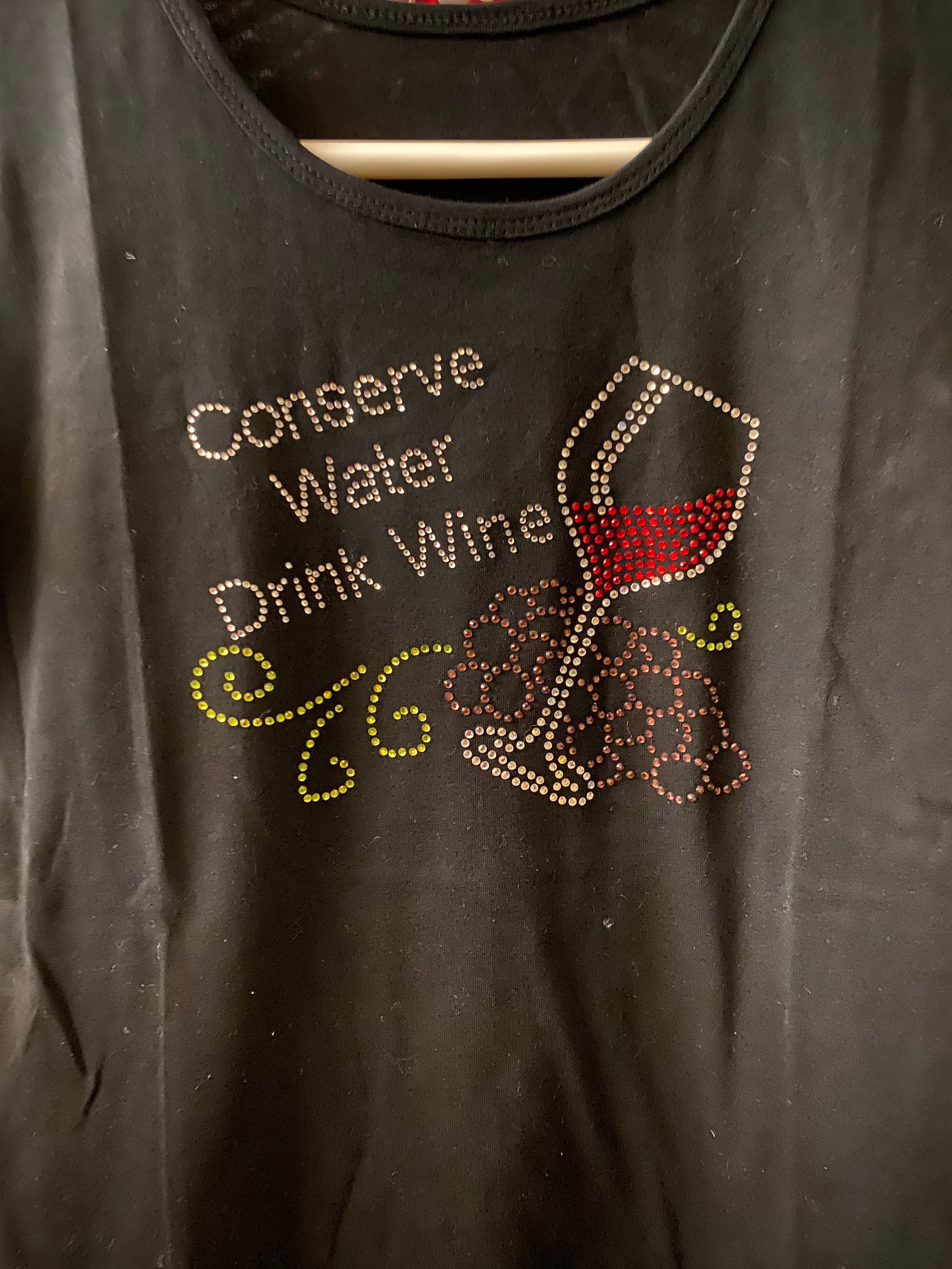 Rhinestone Embellished T-shirt - Etsy