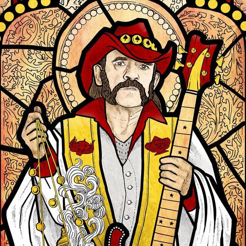 Lemmy Motorhead Stained Glass Print - Etsy