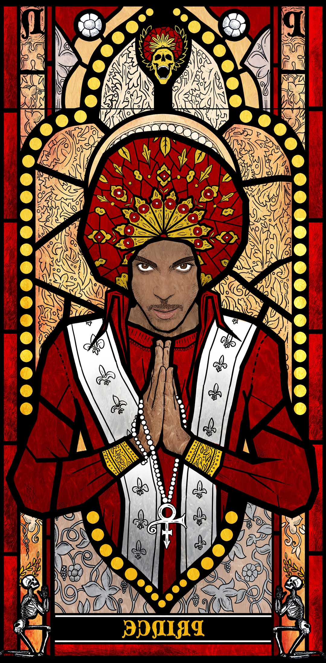 Prince Stained Glass Collectable Print A3 - Etsy