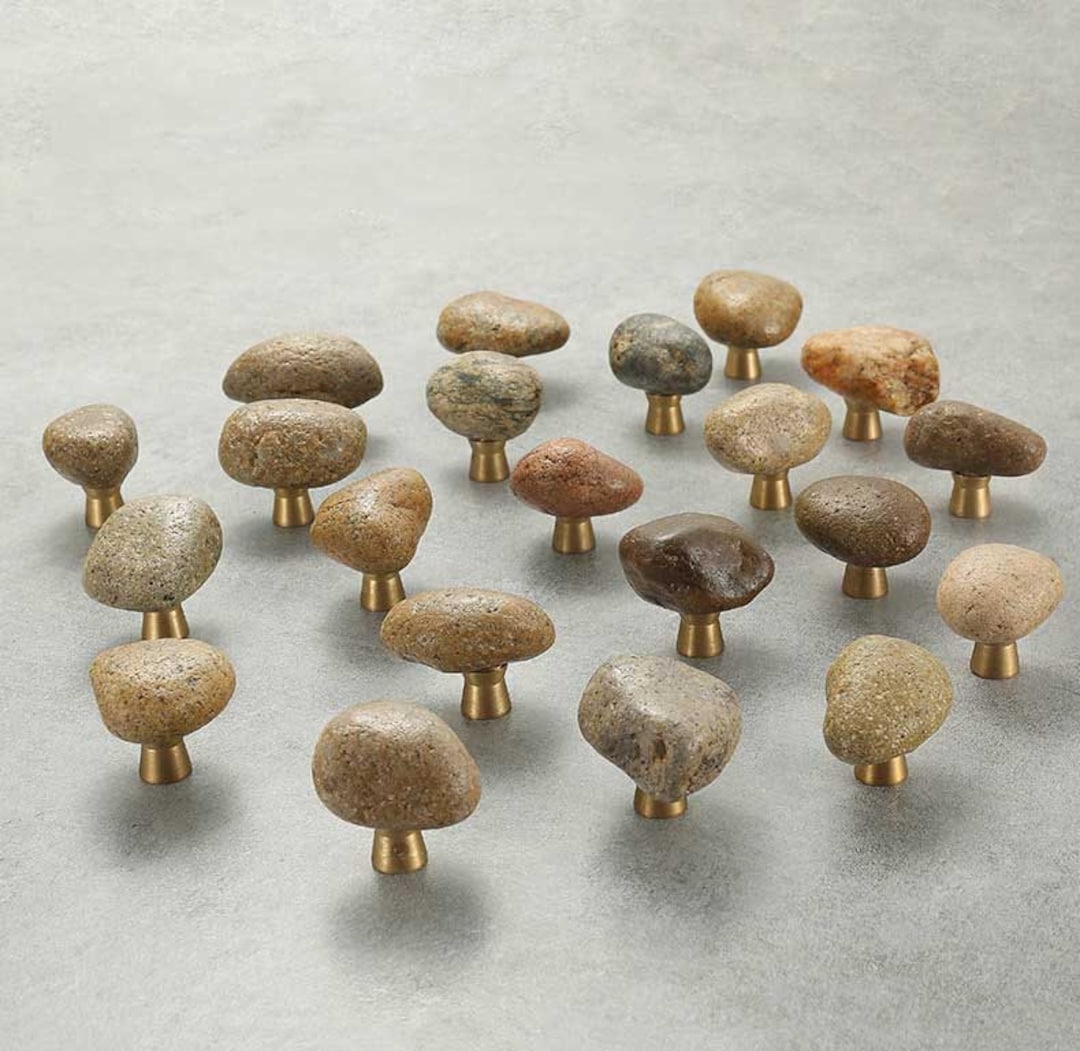 Natural Stone Cabinet Knobs Copper Pulls&knobs Closet Pulls - Etsy