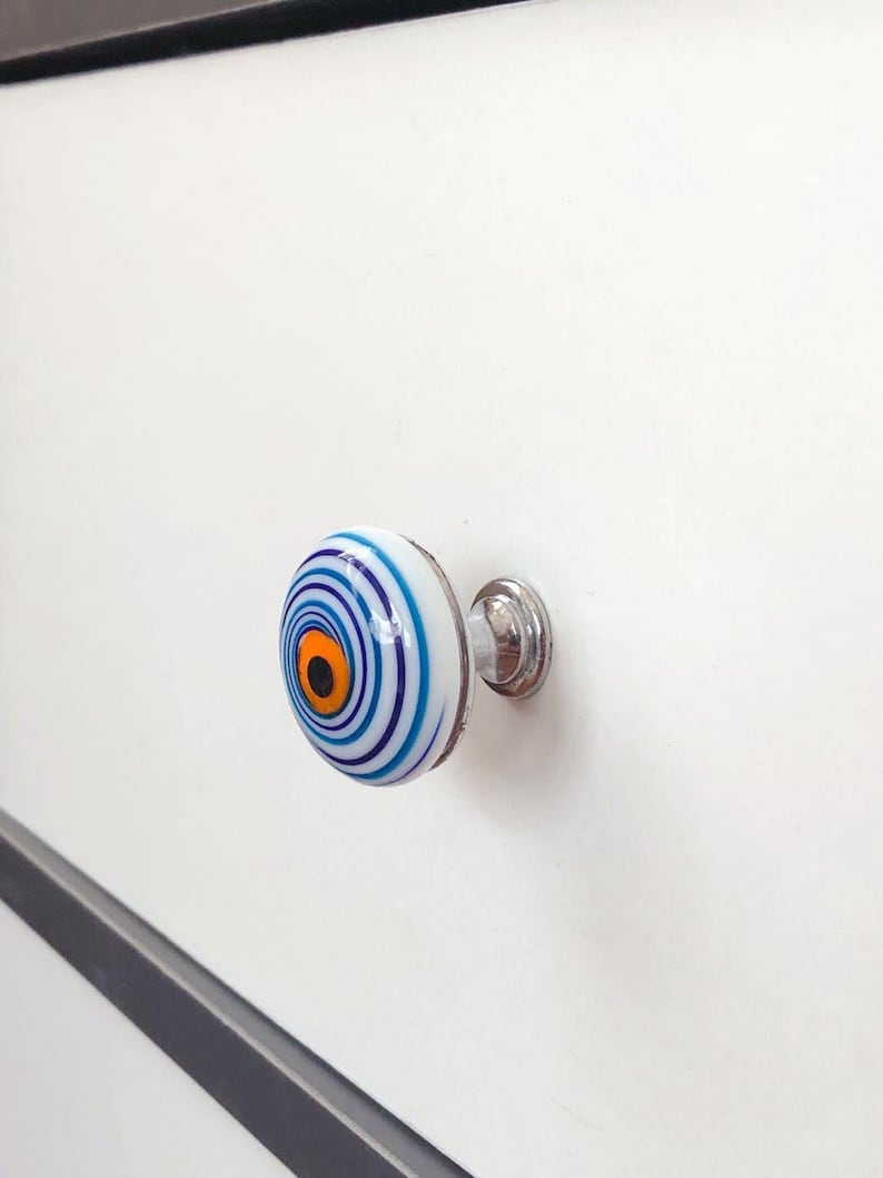 Multi-colors Fancy Glass Cabinet Drawer Wardrobe Knobs | Etsy