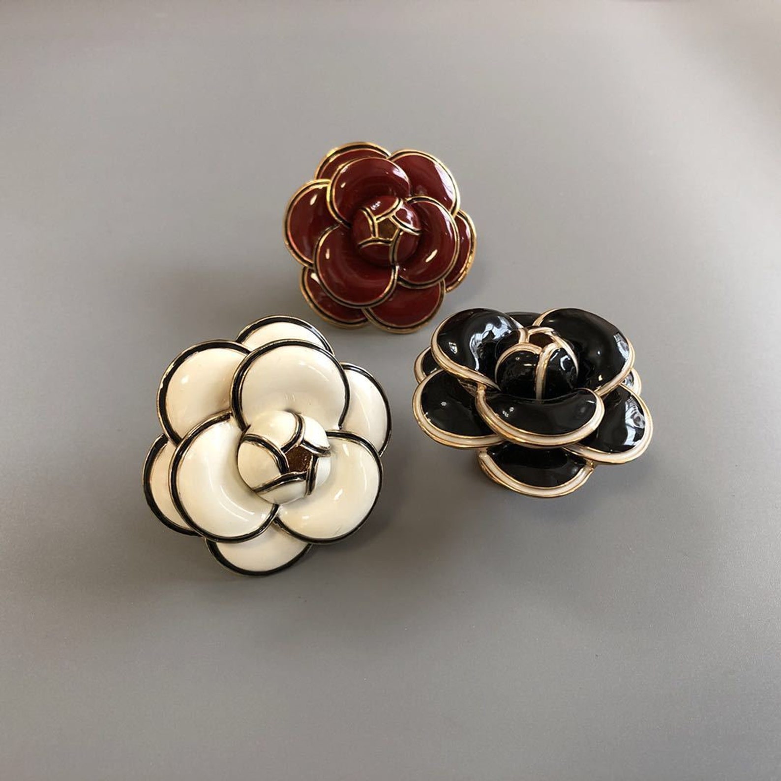 Enamel Style Cabinet Handle Flower Handle Alloy Cupboard | Etsy