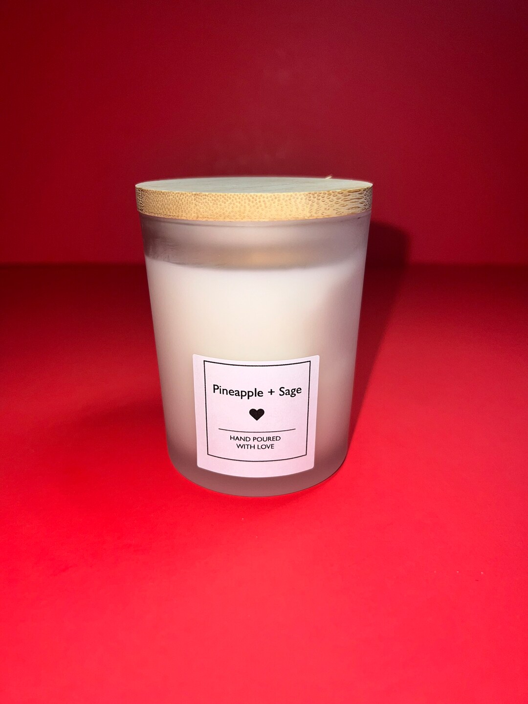 Pineapple and Sage Strong Potent Smelling Candle Soy Wax Hand Poured ...