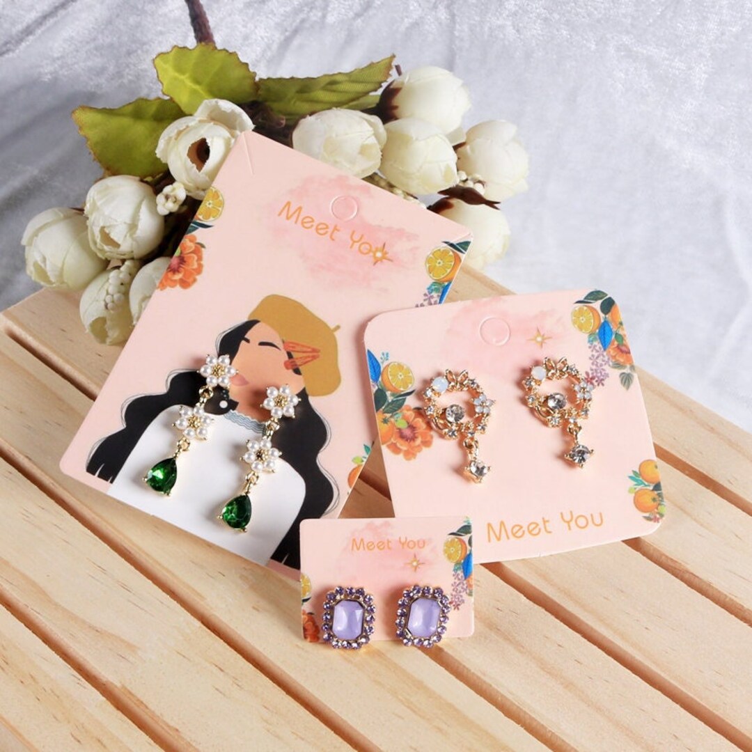 100 Pieces Earring Card/earring Card Punch/earring Card - Etsy