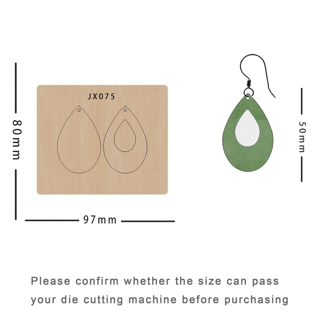 Stacked Fringe Teardrop Earring Die Cutting Triple Layer - Etsy