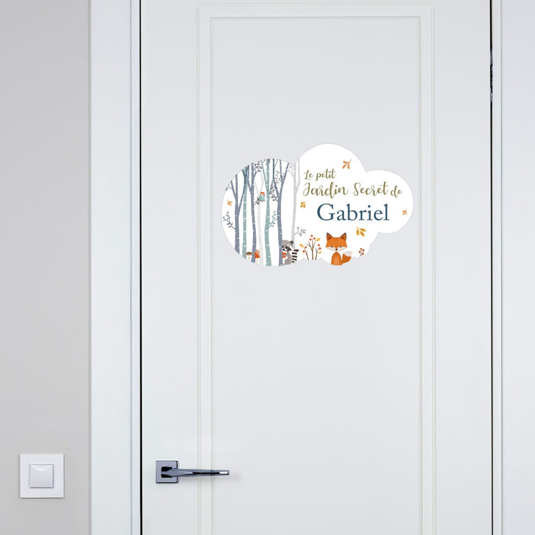 Sticker adhésif plaque de porte personnalisable avec le prénom de votre ...