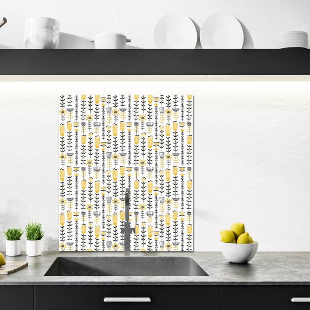 Aluminum Kitchen Splashback, Self-adhesive Decorative Splashback Model ...
