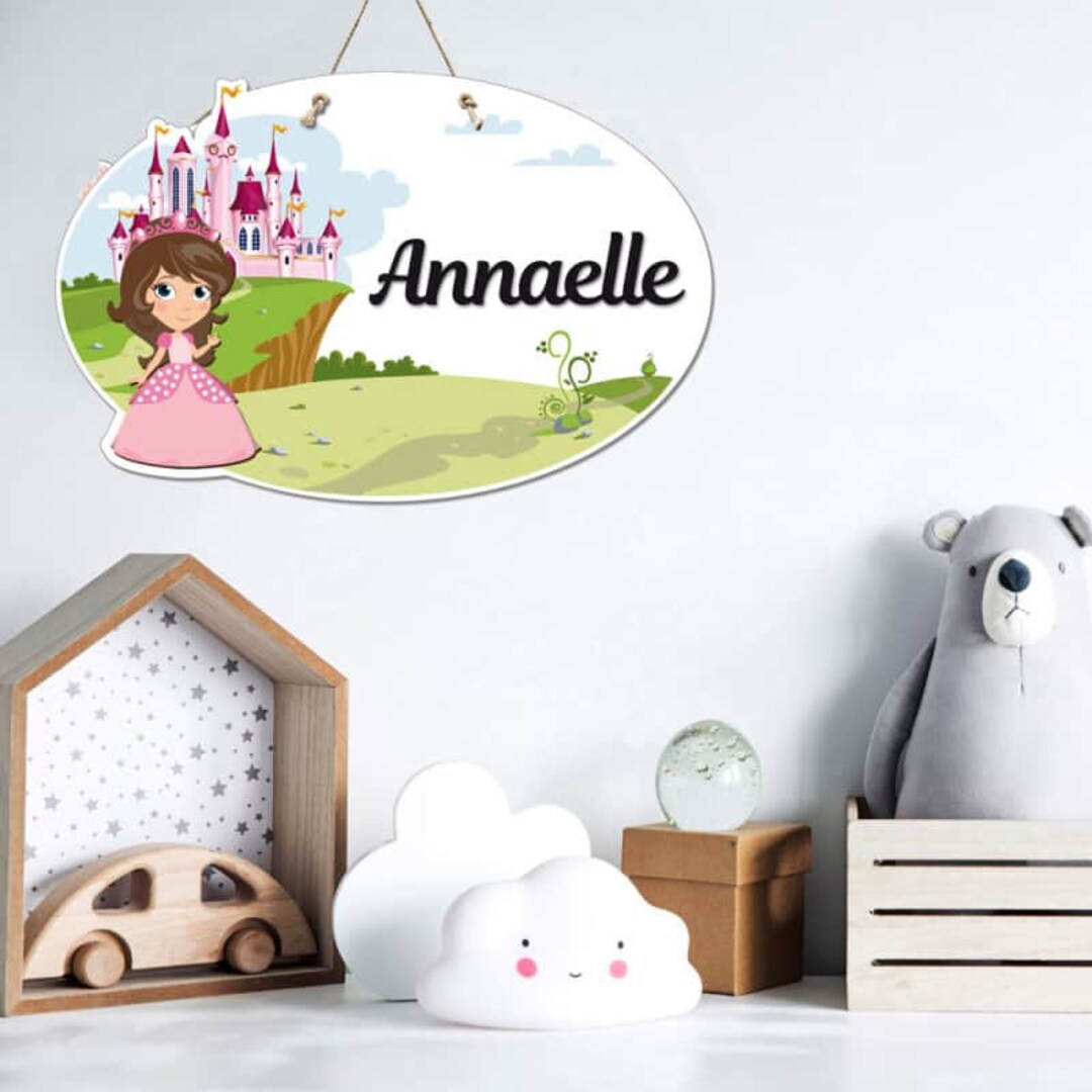 Princess Door Sign for Children's Room - Personalized Name Sign - Girl ...